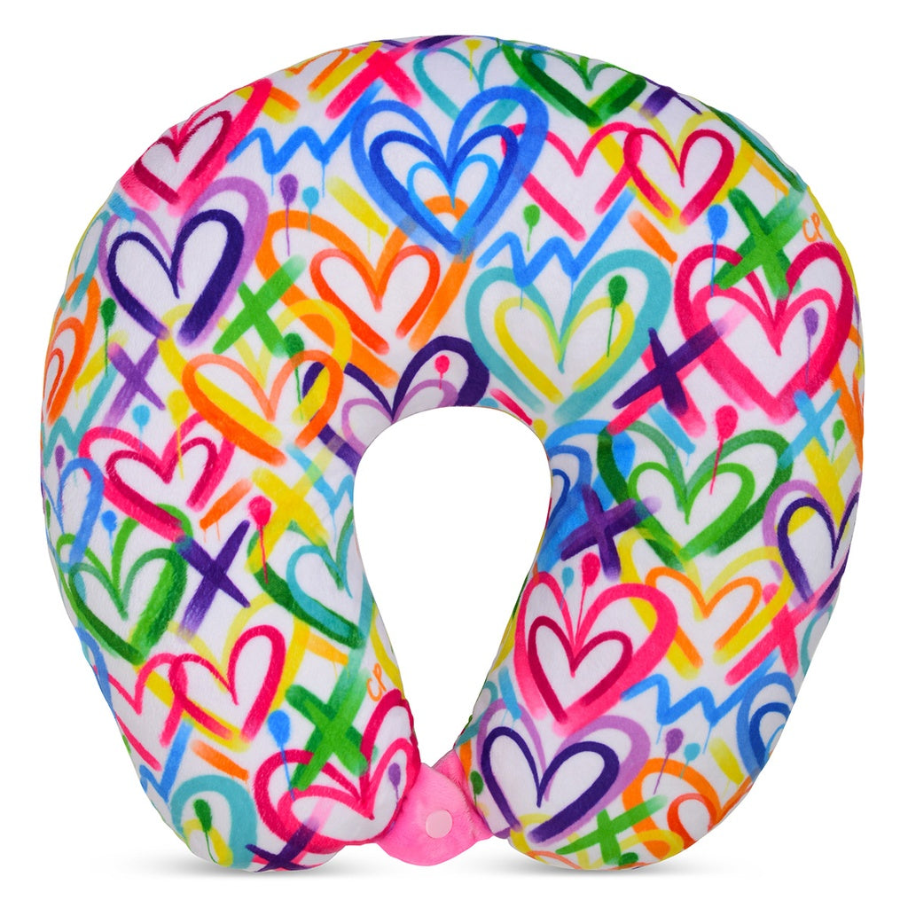 Iscream Corey Paige Hearts Neck PIllow – Storkland & Kids Too!