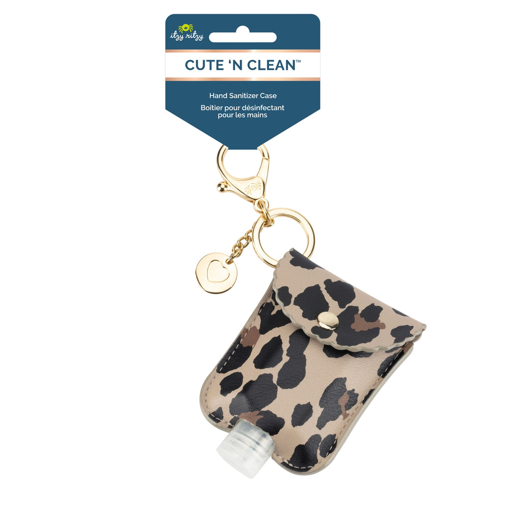 Itzy Ritzy Leopard Cute n' Clean Hand Sanatizer Charm Keychain ...